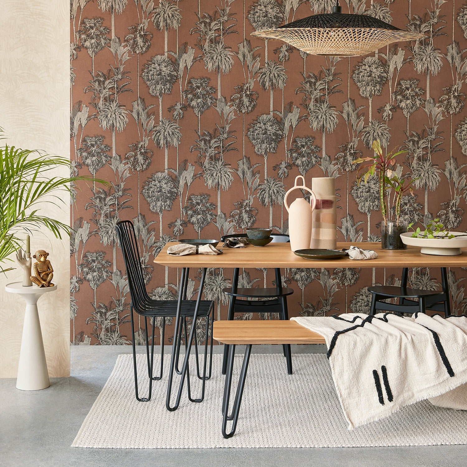 Brun / Beige tapet || Tapet i jordfarver til en æstetisk ...