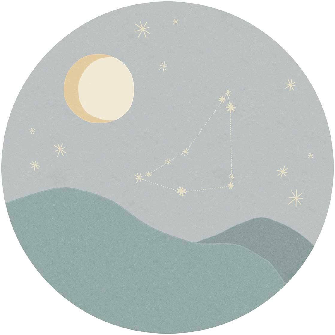 Zodiac Capricorn - Blue tapet til stuen
