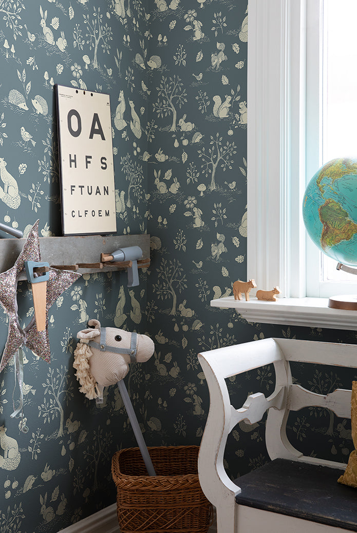 Ivar - Blue tapet med moderne design