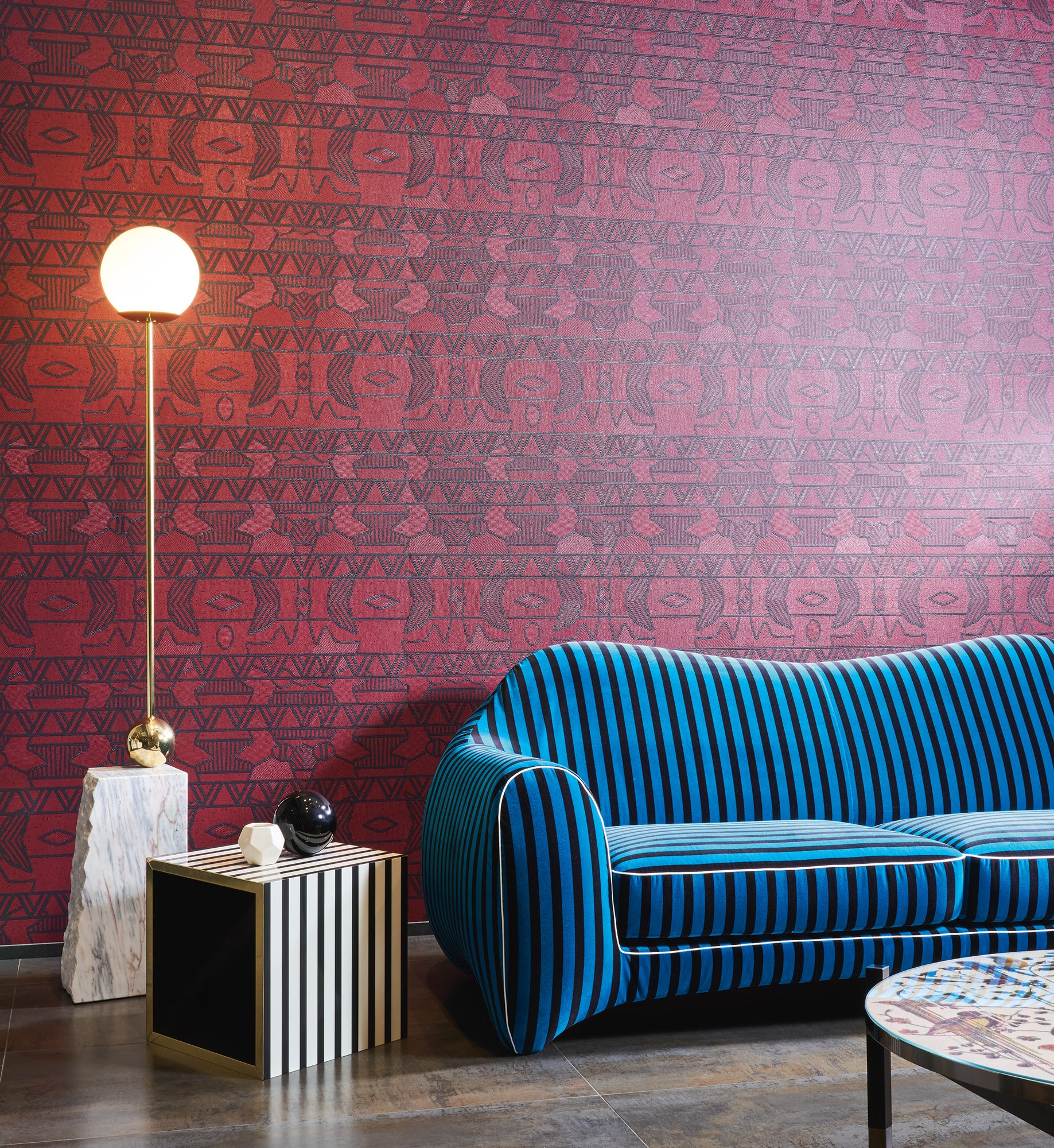 Empire - Red/Black tapet » Unikt design til dit hjem