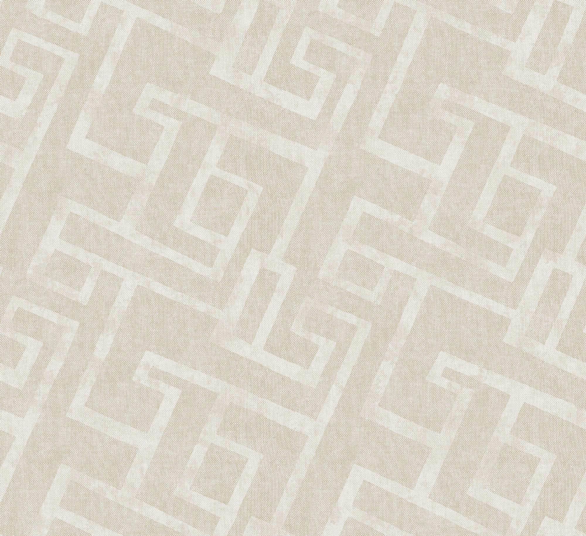 Mazed - Sand - Geometrisk tapet med labyrint mønster